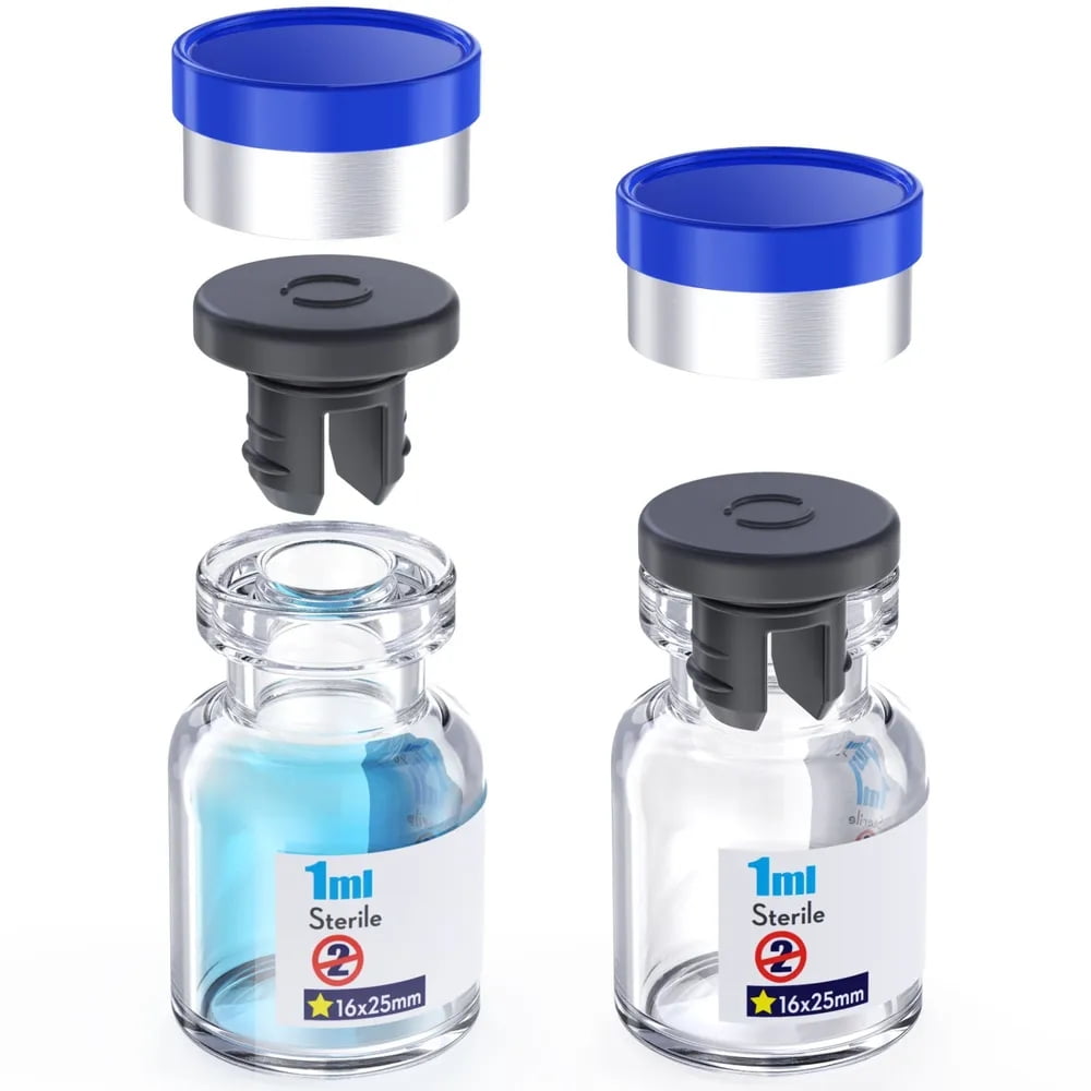 Empty Sterile Vial with Separately Butyl Rubber Stopper and Flip Top ...