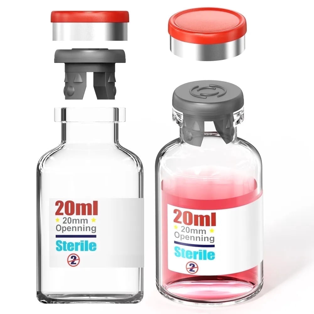 Empty Sterile Vial with Separately Butyl Rubber Stopper and Flip Top ...
