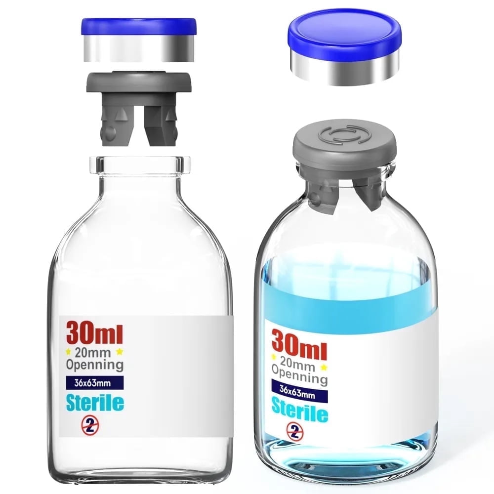Empty Sterile Vial with Separately Butyl Rubber Stopper and Flip Top ...