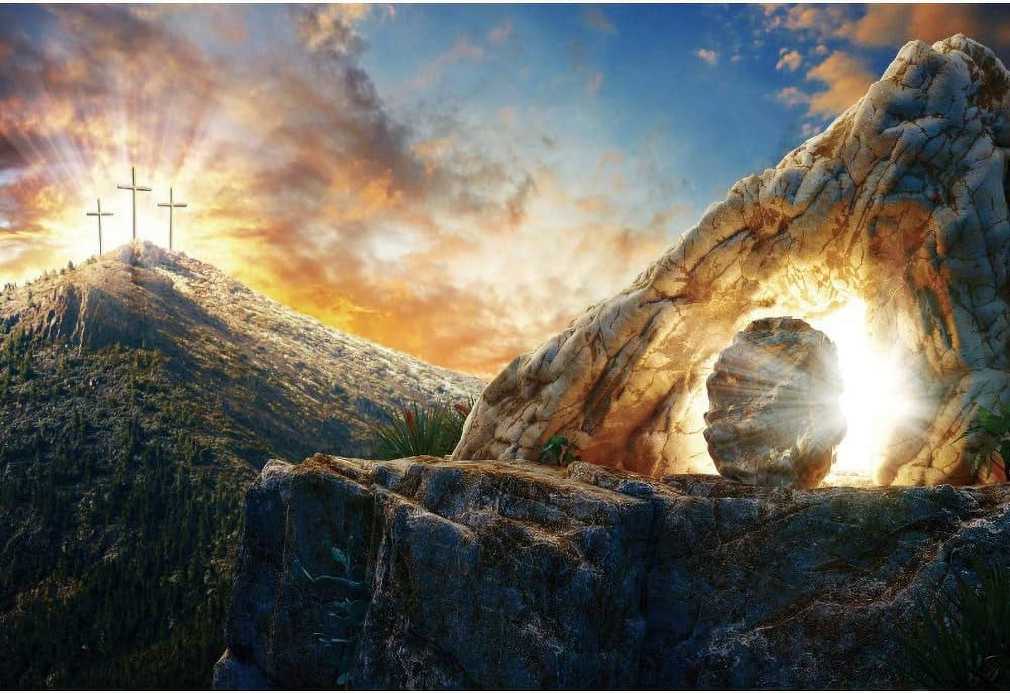 Empty Tomb Backdrop 12x8ft Resurrection of Jesus Backdrop Easter Church ...