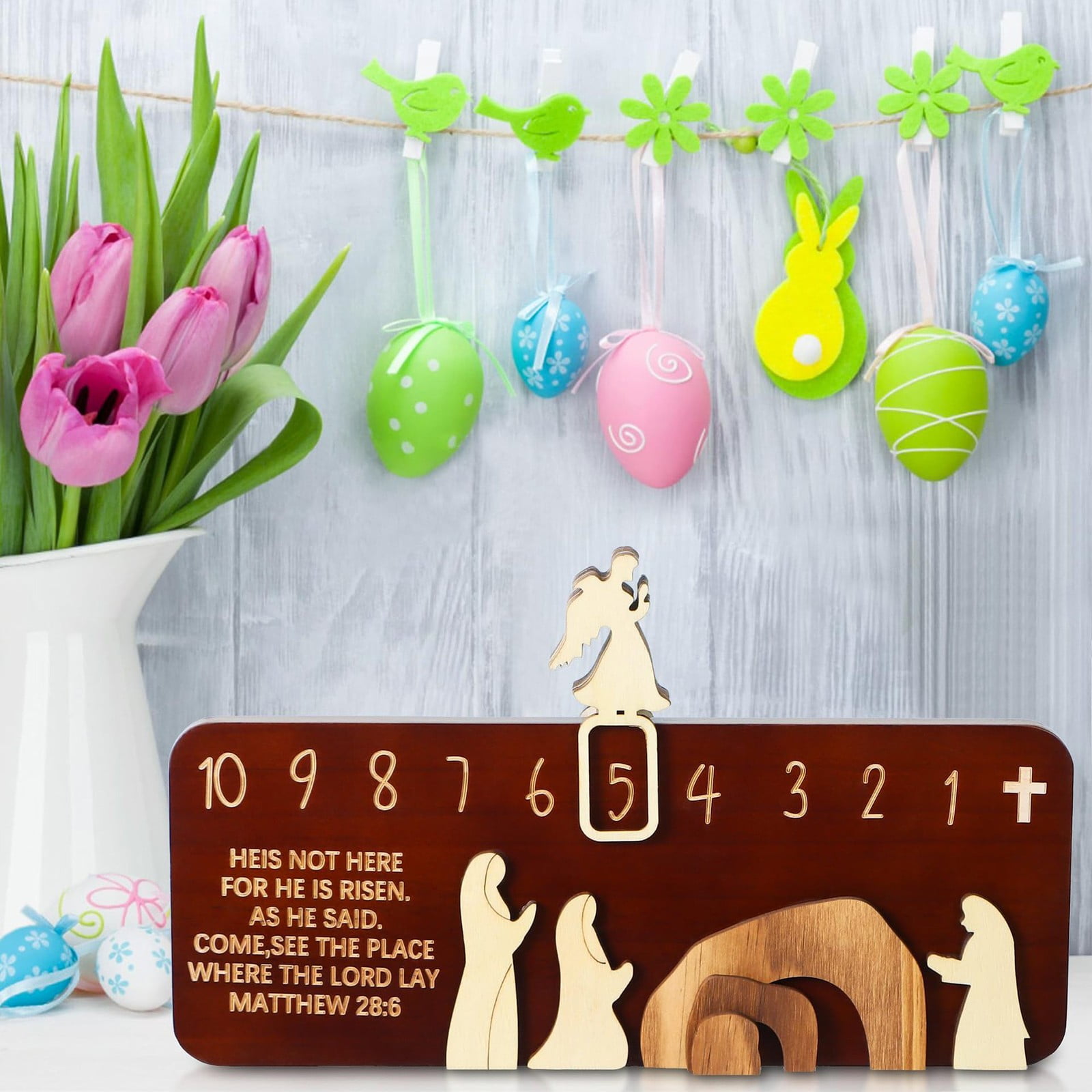 Empty Tomb Easter Resurrection Scene Wooden He is Risen Jesus ...
