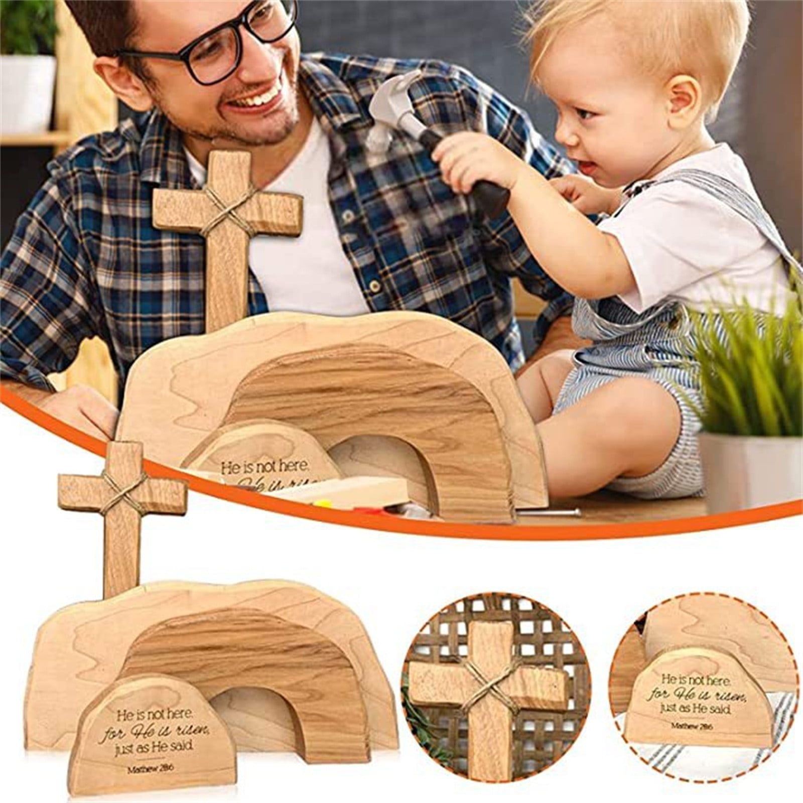 The Empty Tomb Easter Scene and Cross, 10 Inch Decorations Religious ...