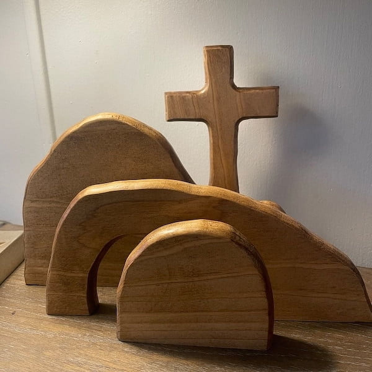 He Empty Tomb Easter Scene And Cross Decoration, Jesus Tomb Easter Tray ...