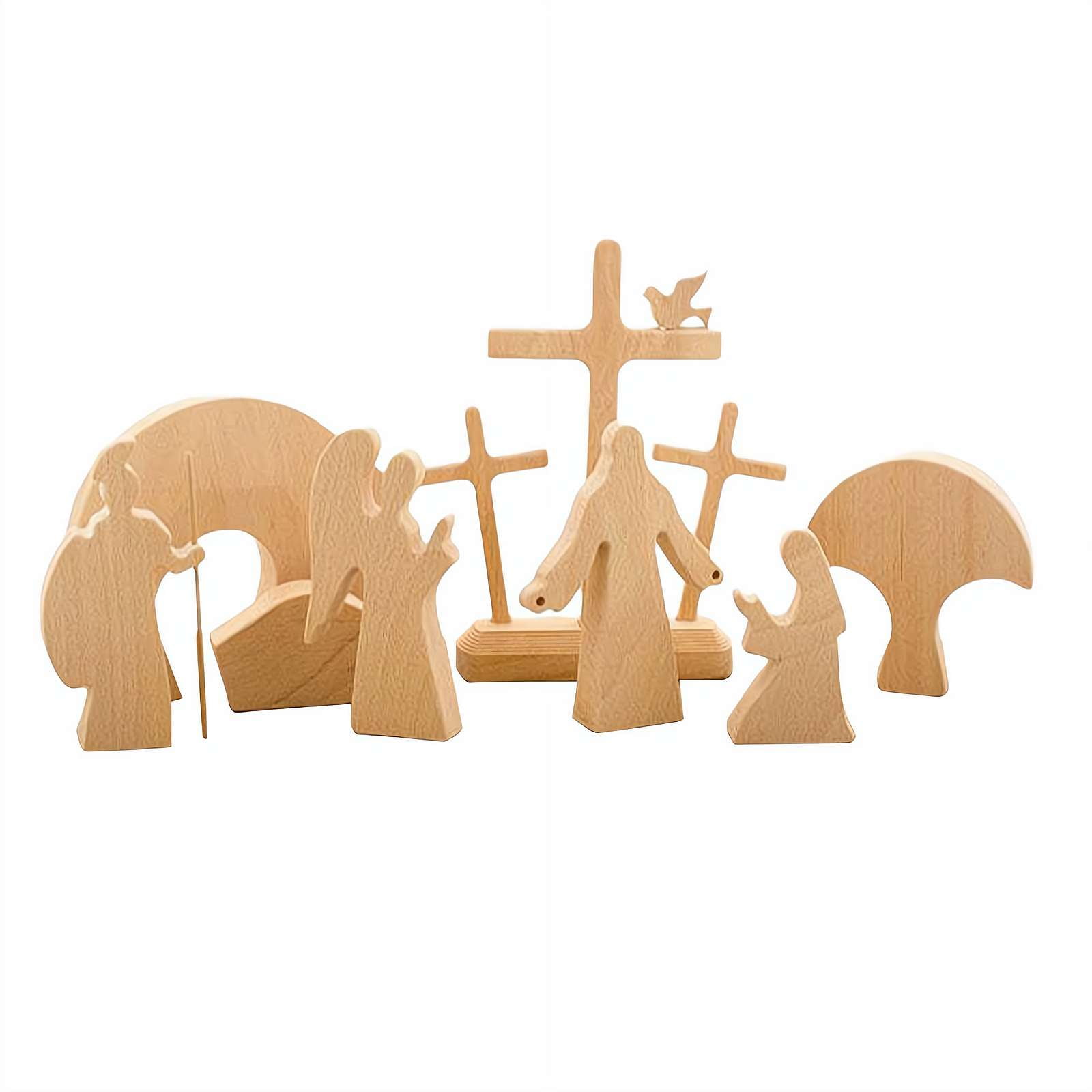Empty Tomb Easter Scene and Cross Decorations, 2025 Wooden Easter ...