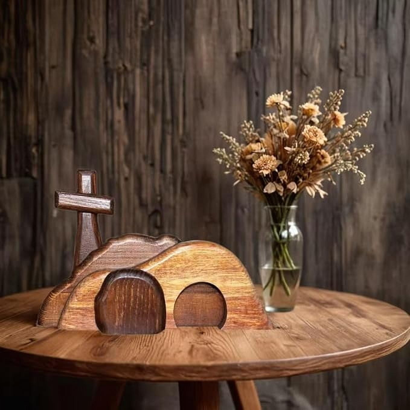 Empty Tomb Easter Scene and Cross, Easter Scene Wooden Religious Decor ...