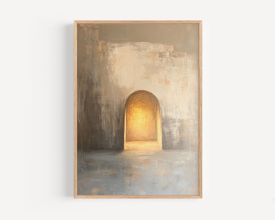 Empty Tomb Of Jesus, Digital Download, He Is Risen Art, Christian Wall ...