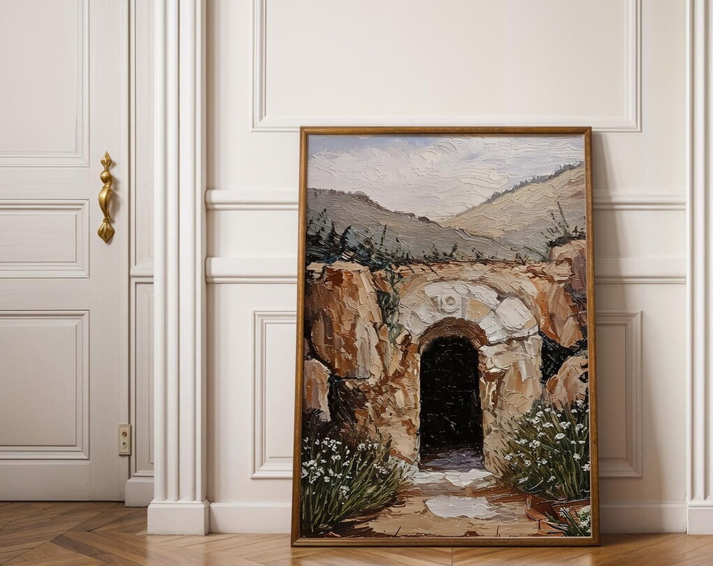 Empty Tomb Print Easter Sunday Artwork Inspirational Wall Art Gospel ...