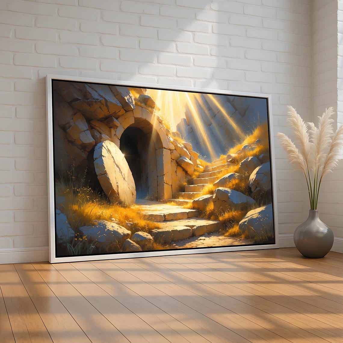 Empty Tomb Wall Art Christian Resurrection Canvas Easter Morning Light ...