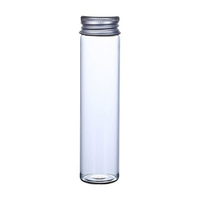 Empty Transparent Glass Bottles Mini Glass Bottles with Screw Caps,35ml ...