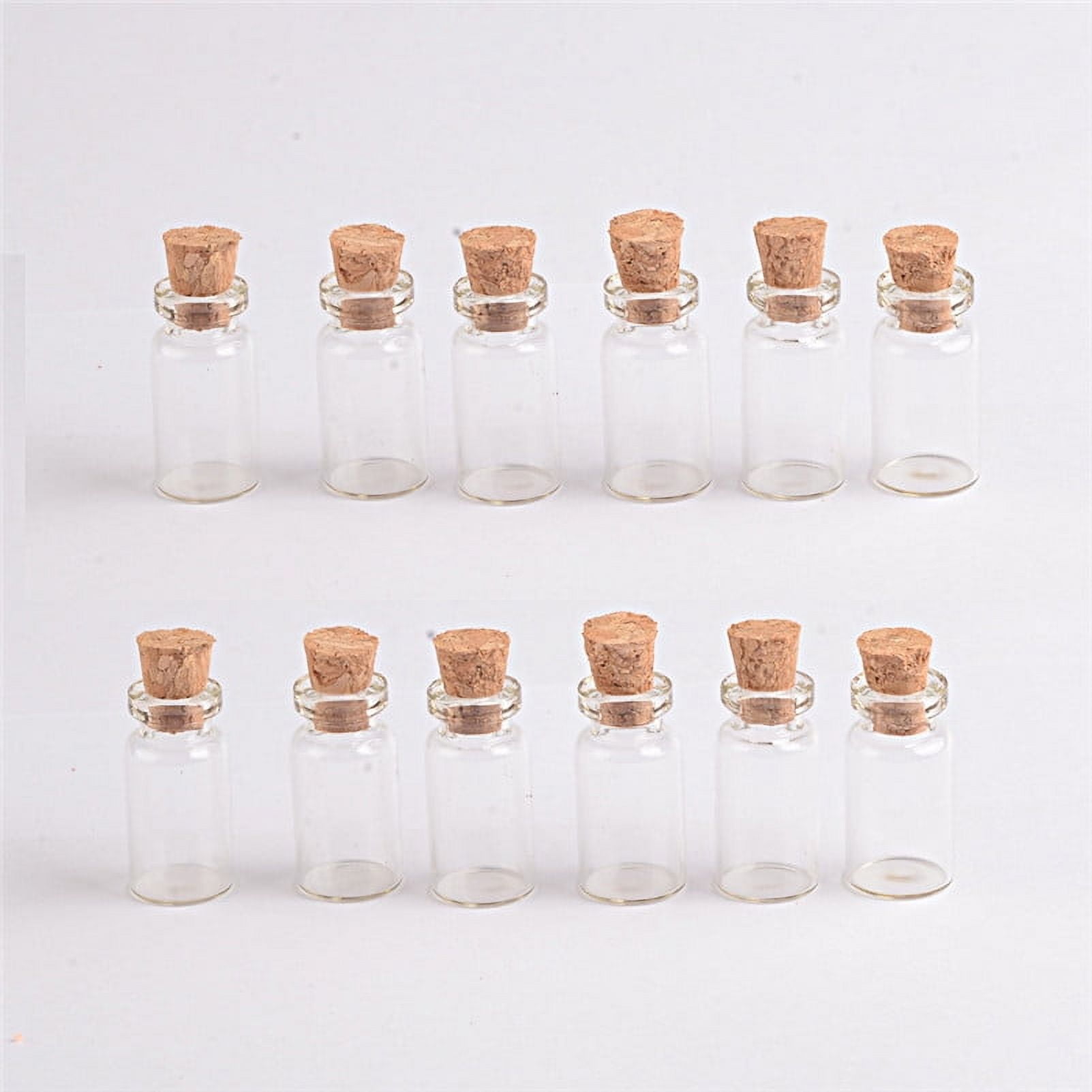 Empty Transparent Glass Bottles With Cork 0.8ml Breakable Glass Bottle ...