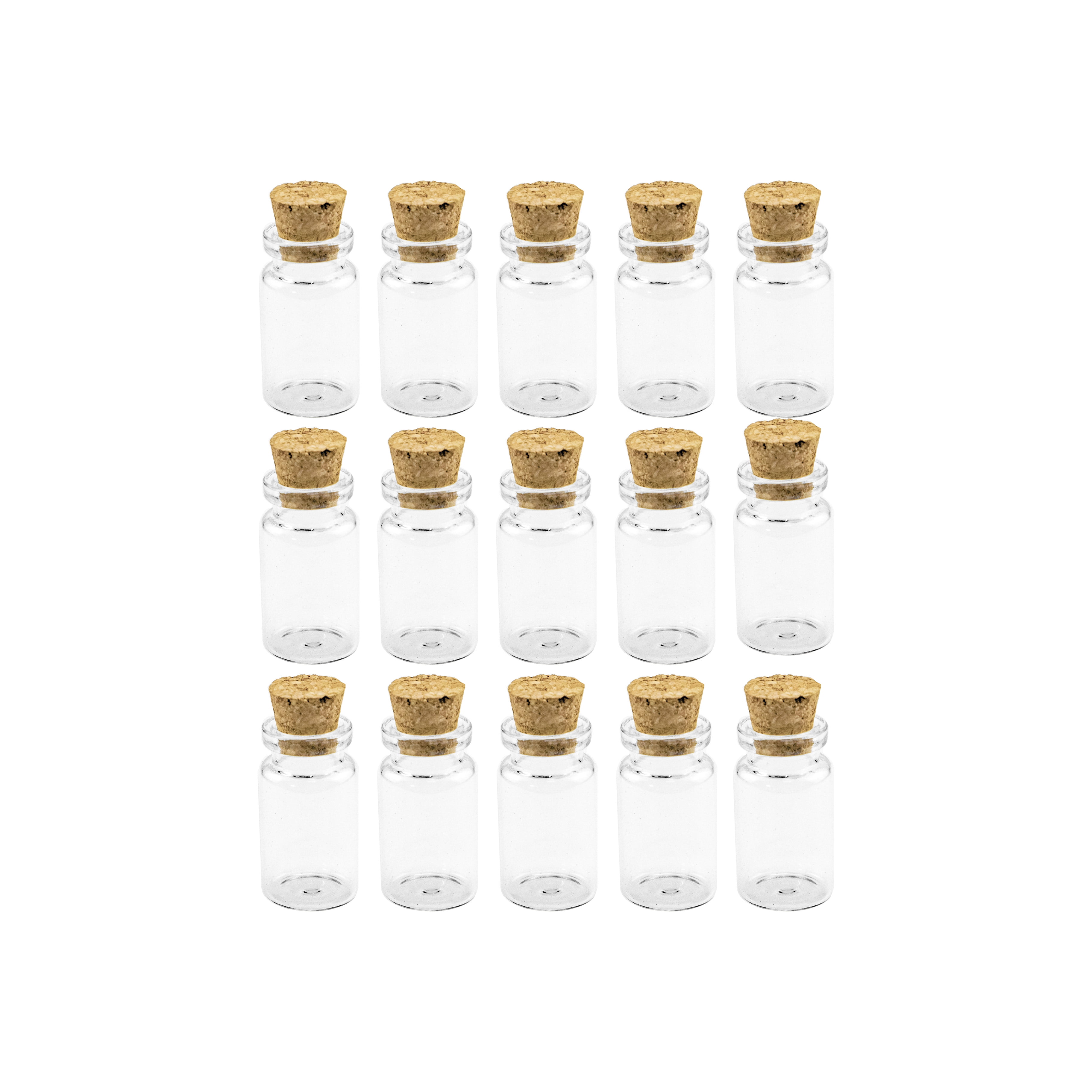 Empty Transparent Glass Bottles With Cork 8ml Breakable Glass Bottle ...