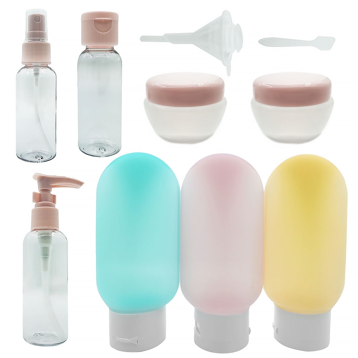 Travel Size Toiletries Kit, Leak-Proof Bottles for Shampoo, Conditioner ...