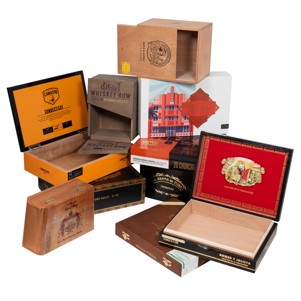 Free Shipping! Empty Wooden Cigar Boxes - Pack of 10 - Walmart.com