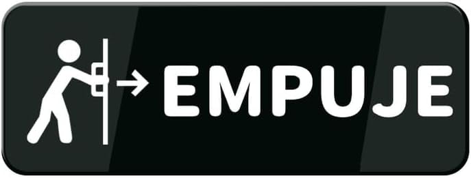 Empuje Sign For House Door, Easy To Mount Plastic Safety Informative ...