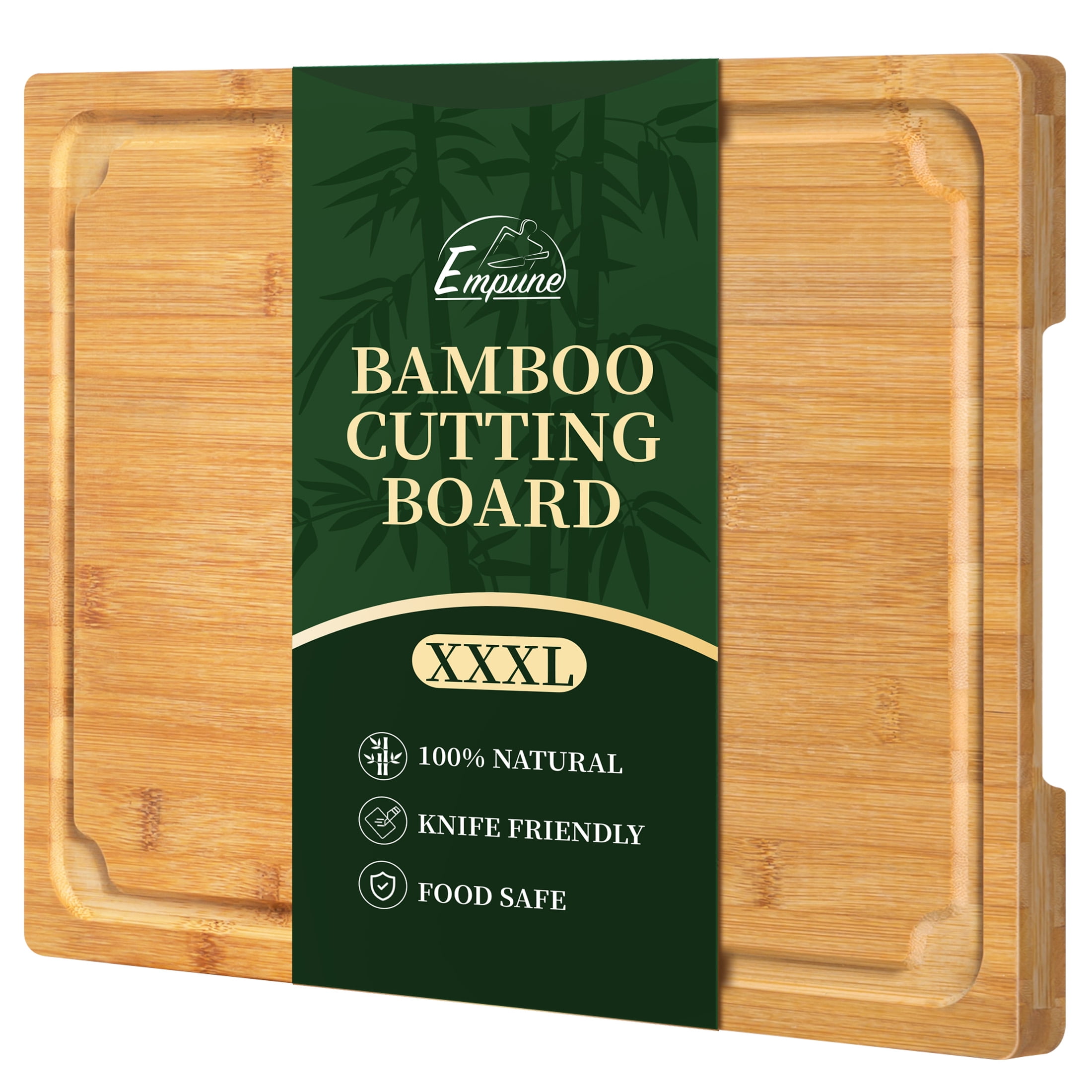 Empune XXXL Extra Large Bamboo Cutting Board, 23.8" Wooden Chopping ...