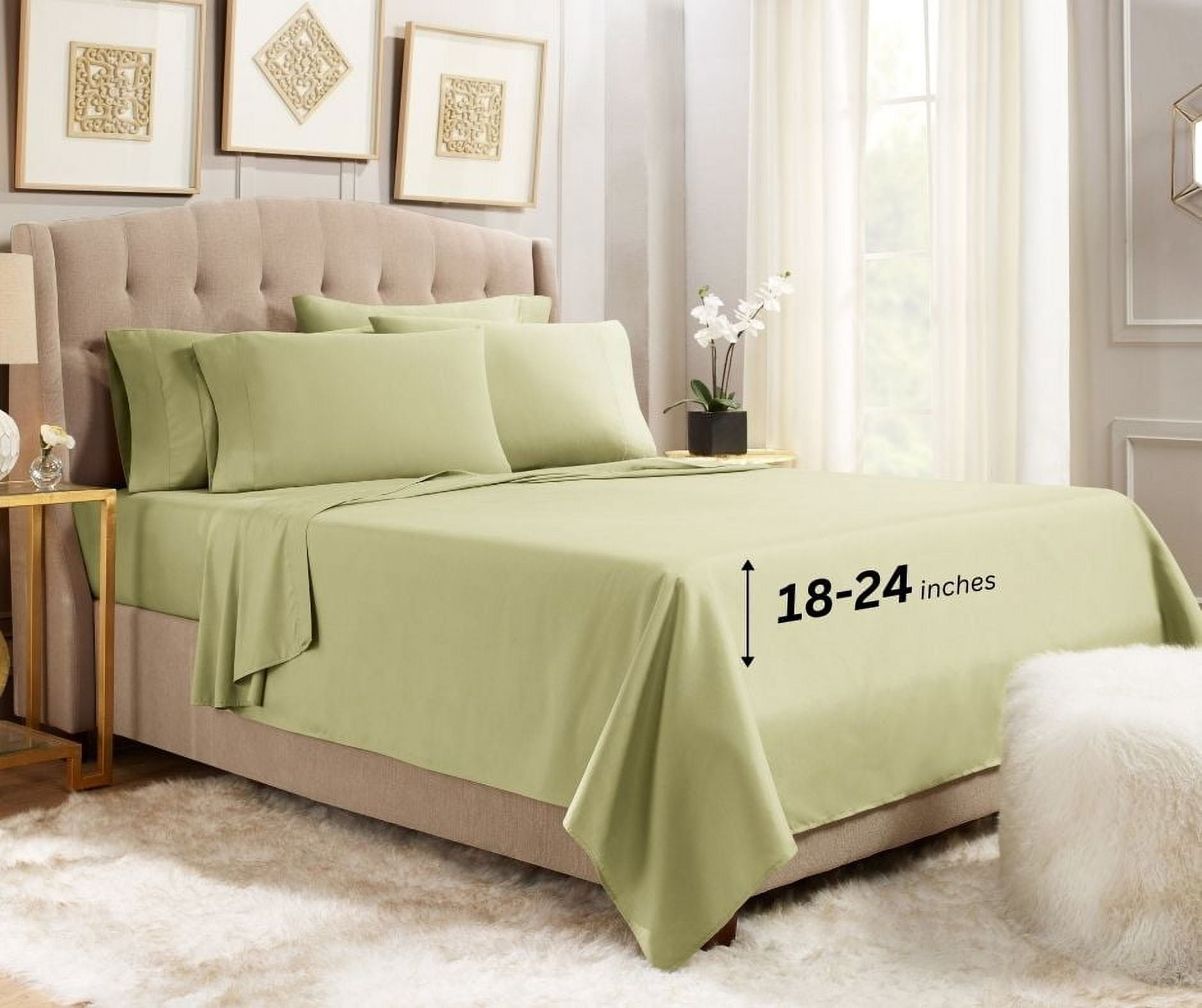 Empyrean Bedding 18"-24" Extra Deep Pocket Sheets Set - Ultra Soft ...