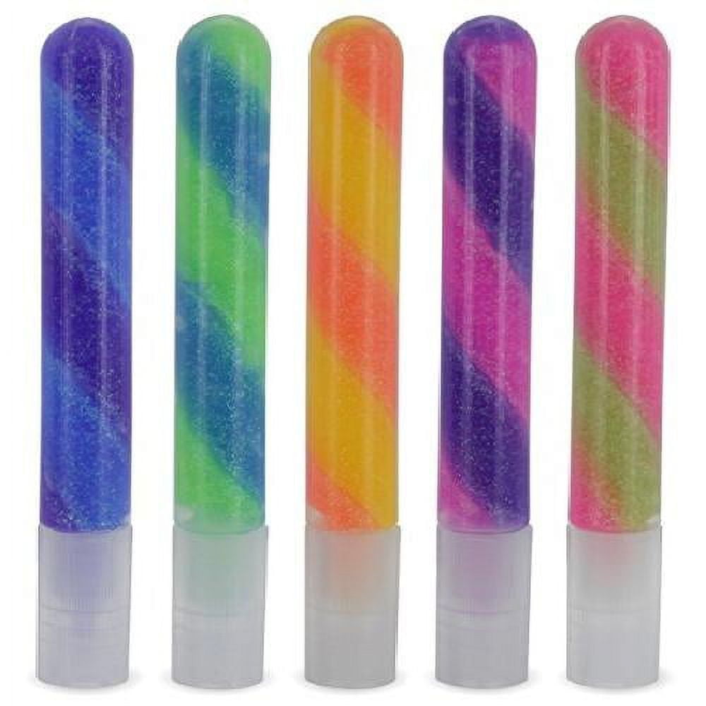 Emraw 10.5 ml Swirl Glitter Glue Two Glittery Colors in One Used for ...
