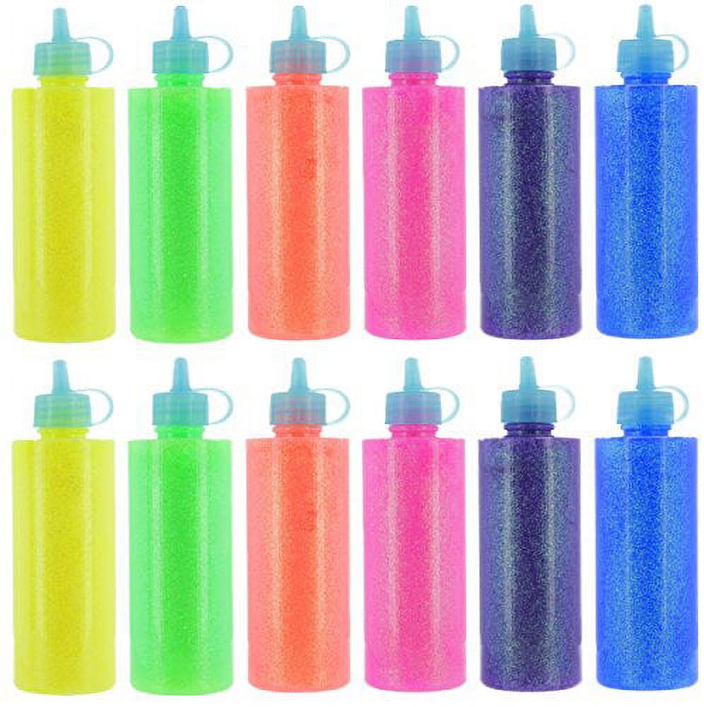 Emraw 4 Oz. (120 ml) Glitter Glue In Bright Neon Colors: Pink, Green ...