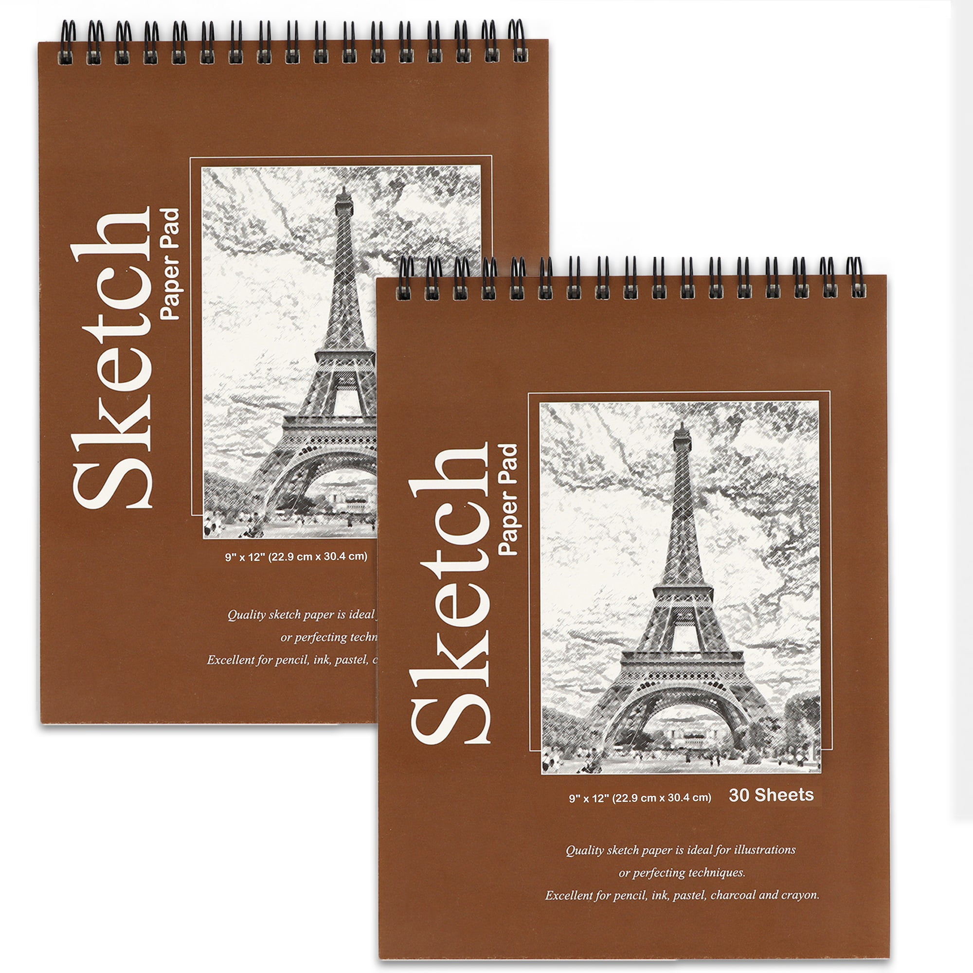 Emraw 9" x 12" Top Bound Spiral Premium Sketch Pad Can be Use with Pens ...