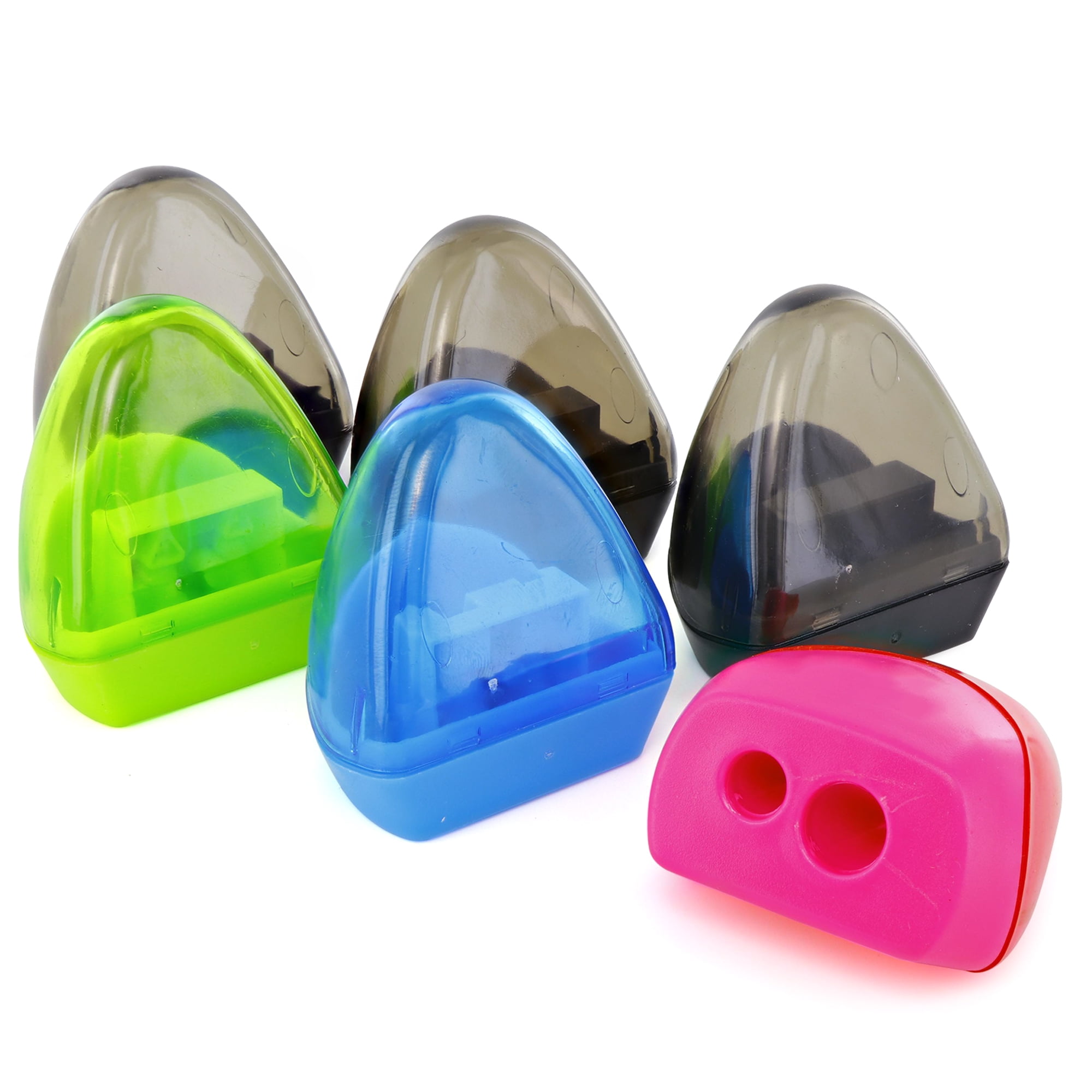 Emraw Dual Hole Manual Sharpener with Receptable Perfect for Regular ...