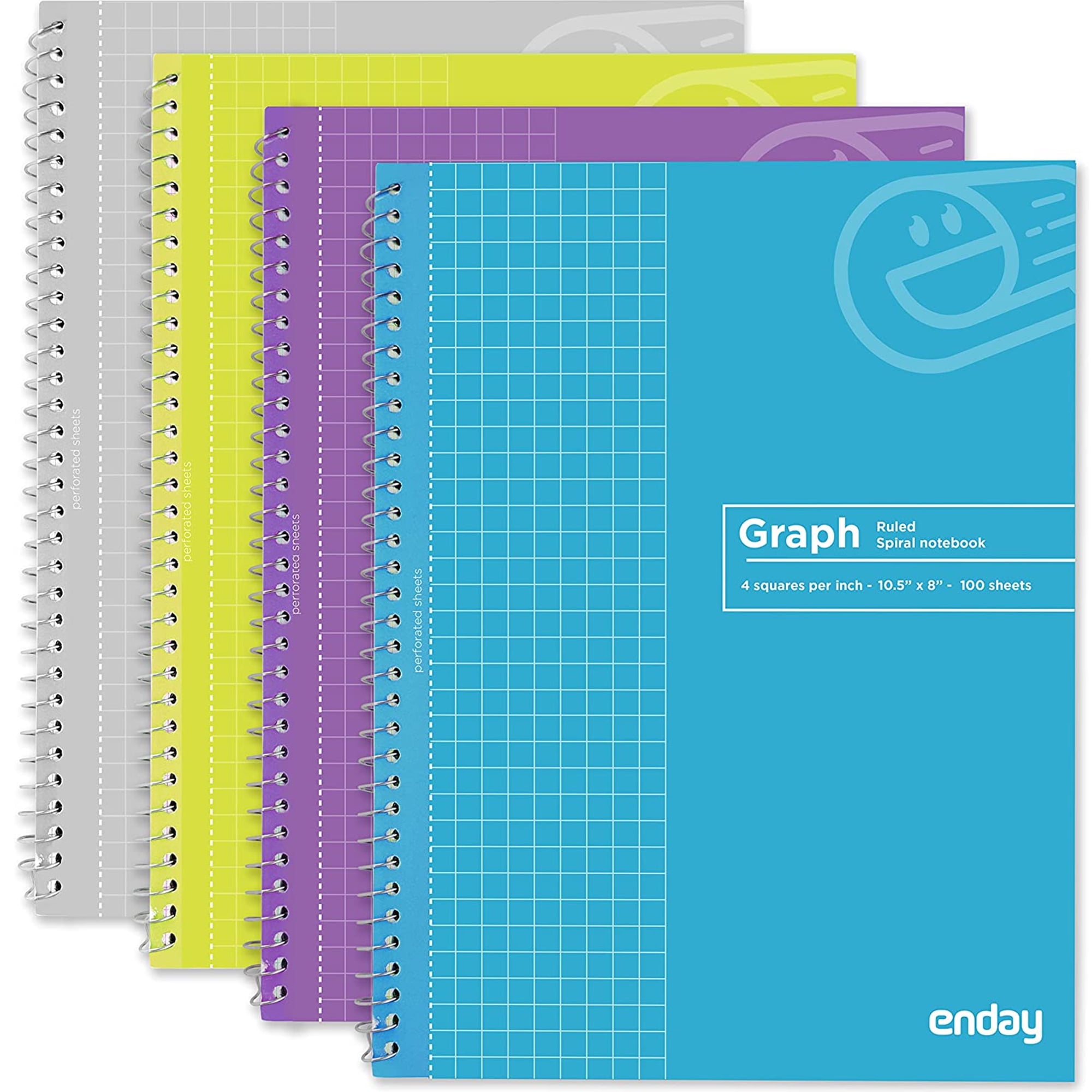 Emraw Math Book Graph Paper Notebook 100 Sheets Square Lined, Spiral ...