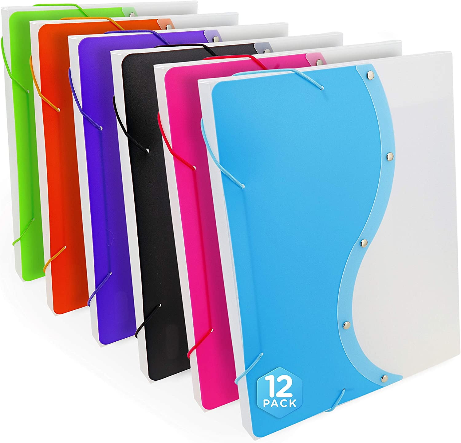 Emraw Two Tone Letter Size Document Case, Elastic Closure, Assorted ...