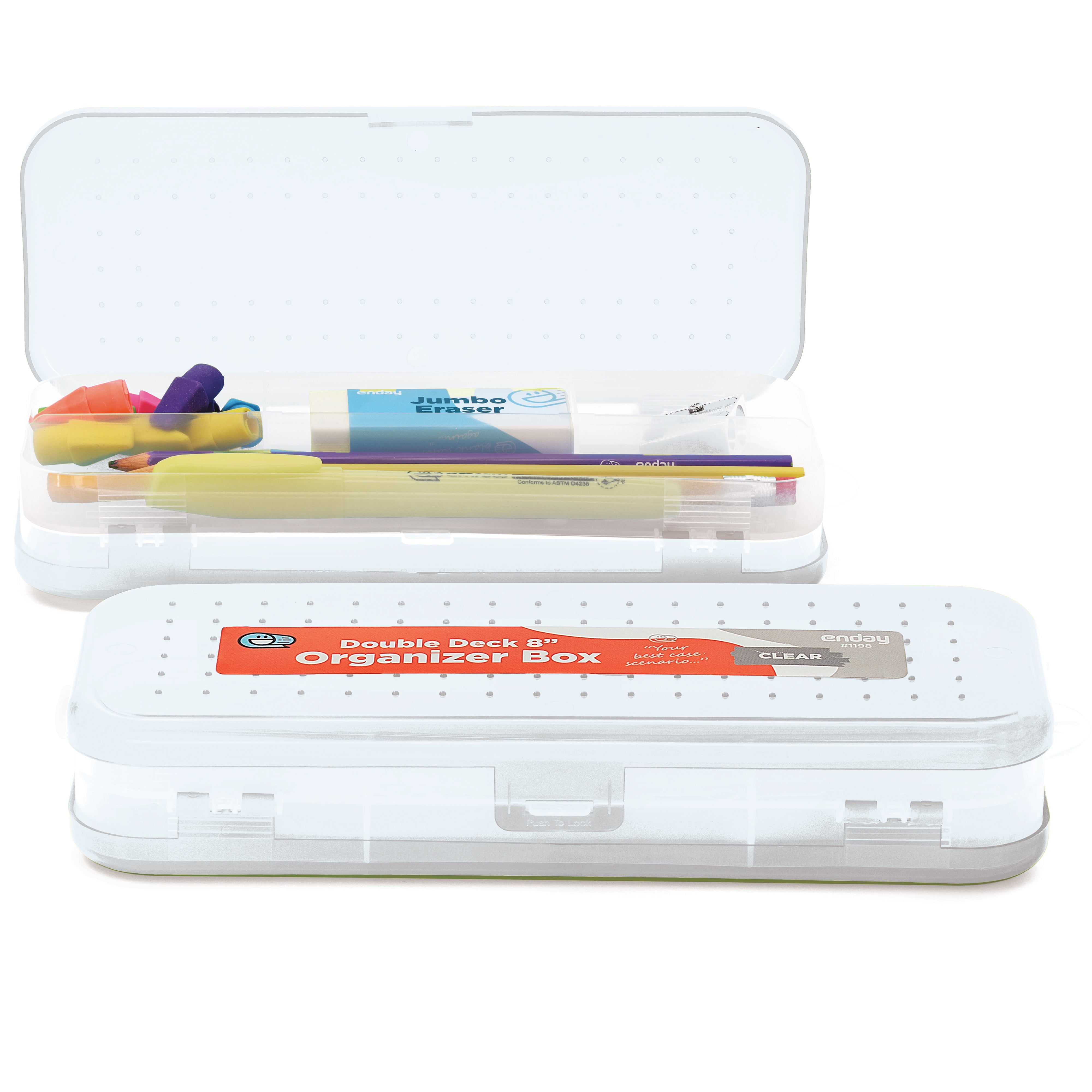 Emraw Versatile Plastic Pencil Cases, Clear, 2 Count - Walmart.com