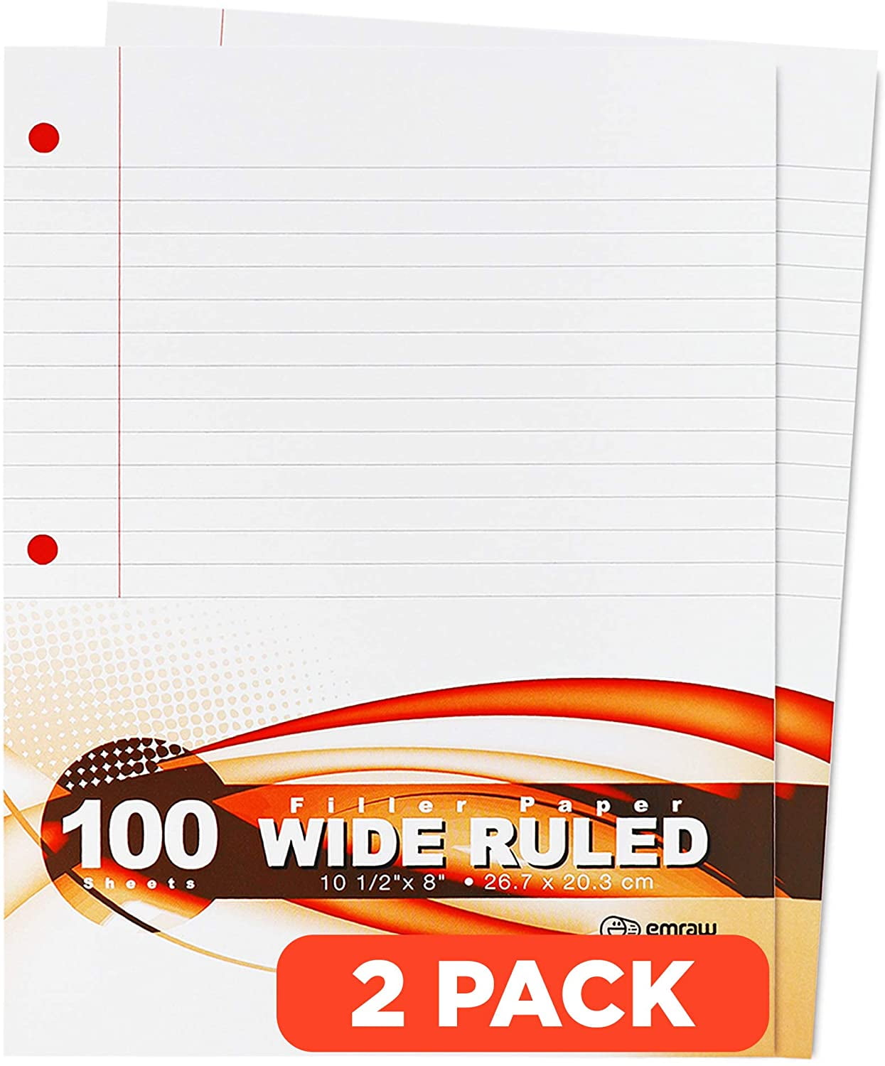 Emraw Wide Ruled Filler Paper, Perfect for Normal Everyday Notetaking 8 ...
