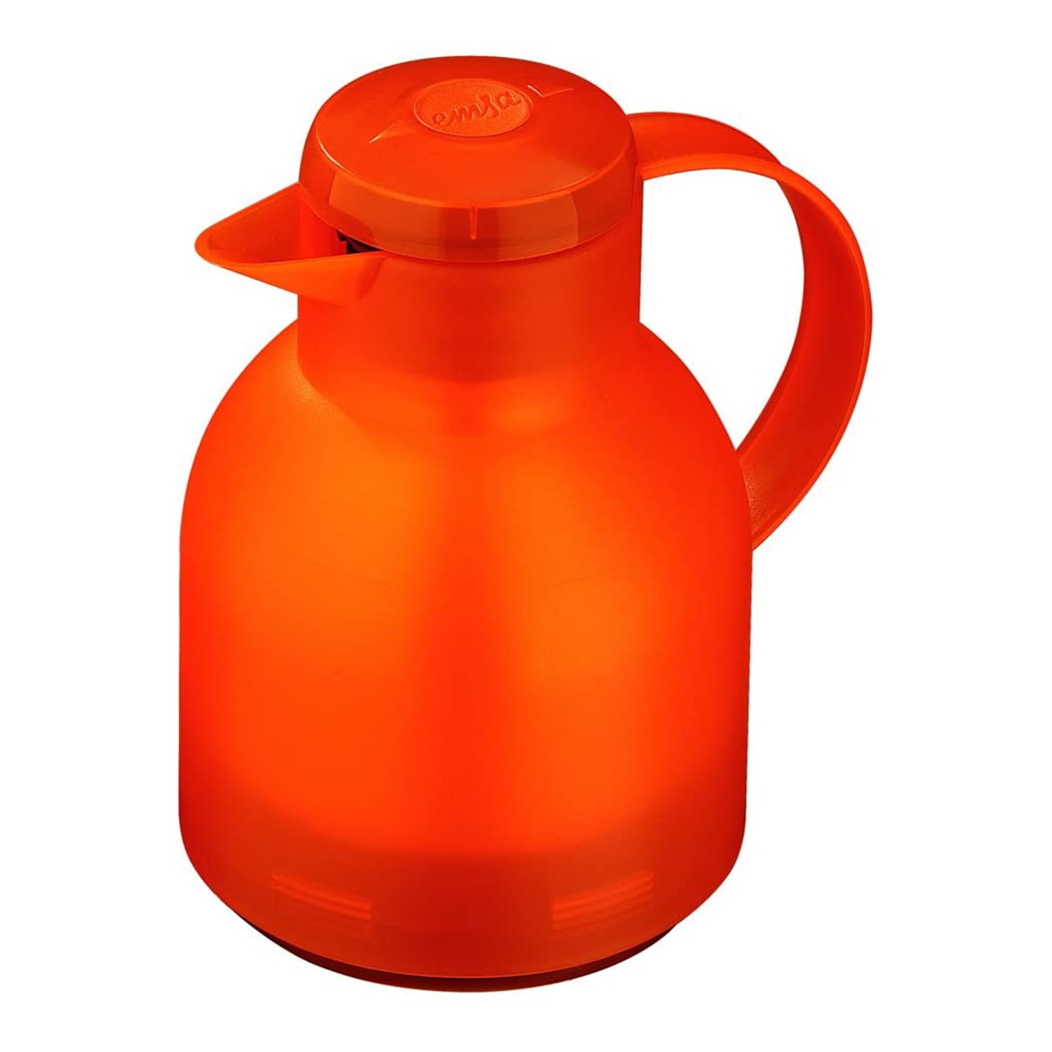 Emsa Samba 34 Ounce Quick Press Vacuum Thermal Jug Pitcher, Translucent ...