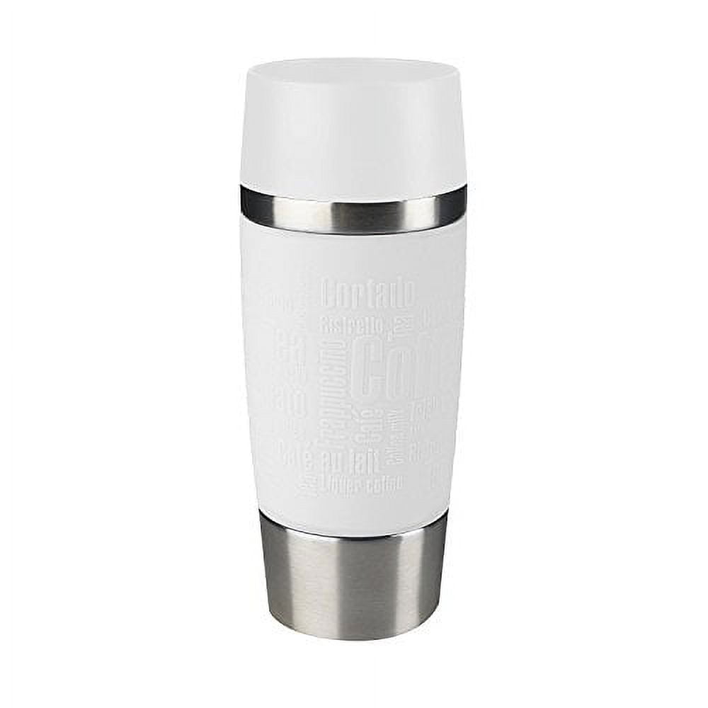 Emsa Thermal Coffee Cup, Tall Travel Mug, Keeps Hot, 12.2 fl oz, White ...