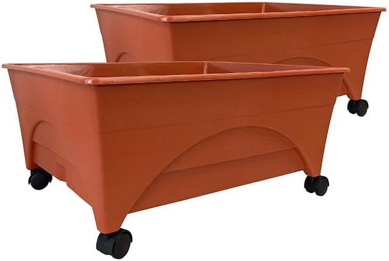 Emsco City Pickers Raised Planter Beds, Terra Cotta Colored, Pack of 2 ...