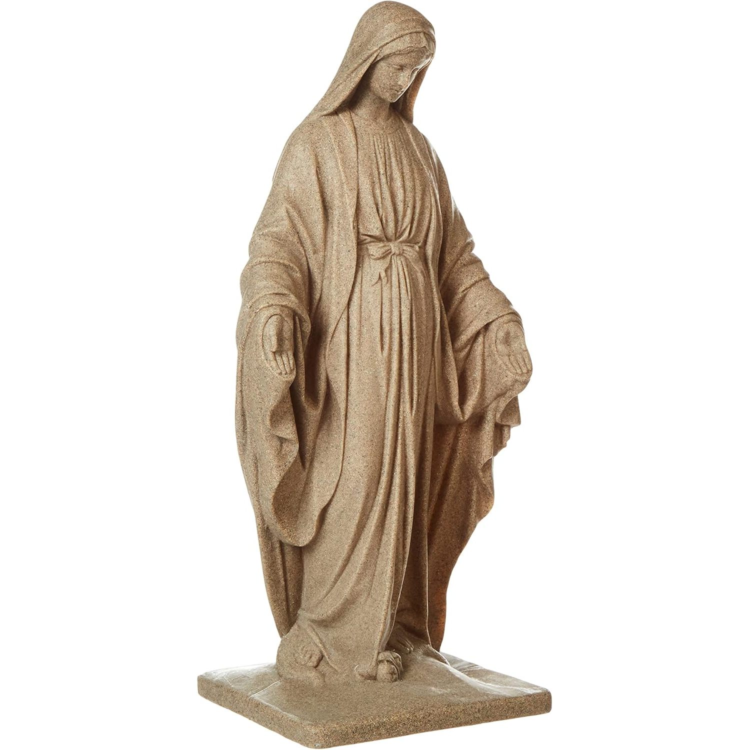 Emsco Group Virgin Mary Statue - Natural Sandstone Appearance - Made of ...