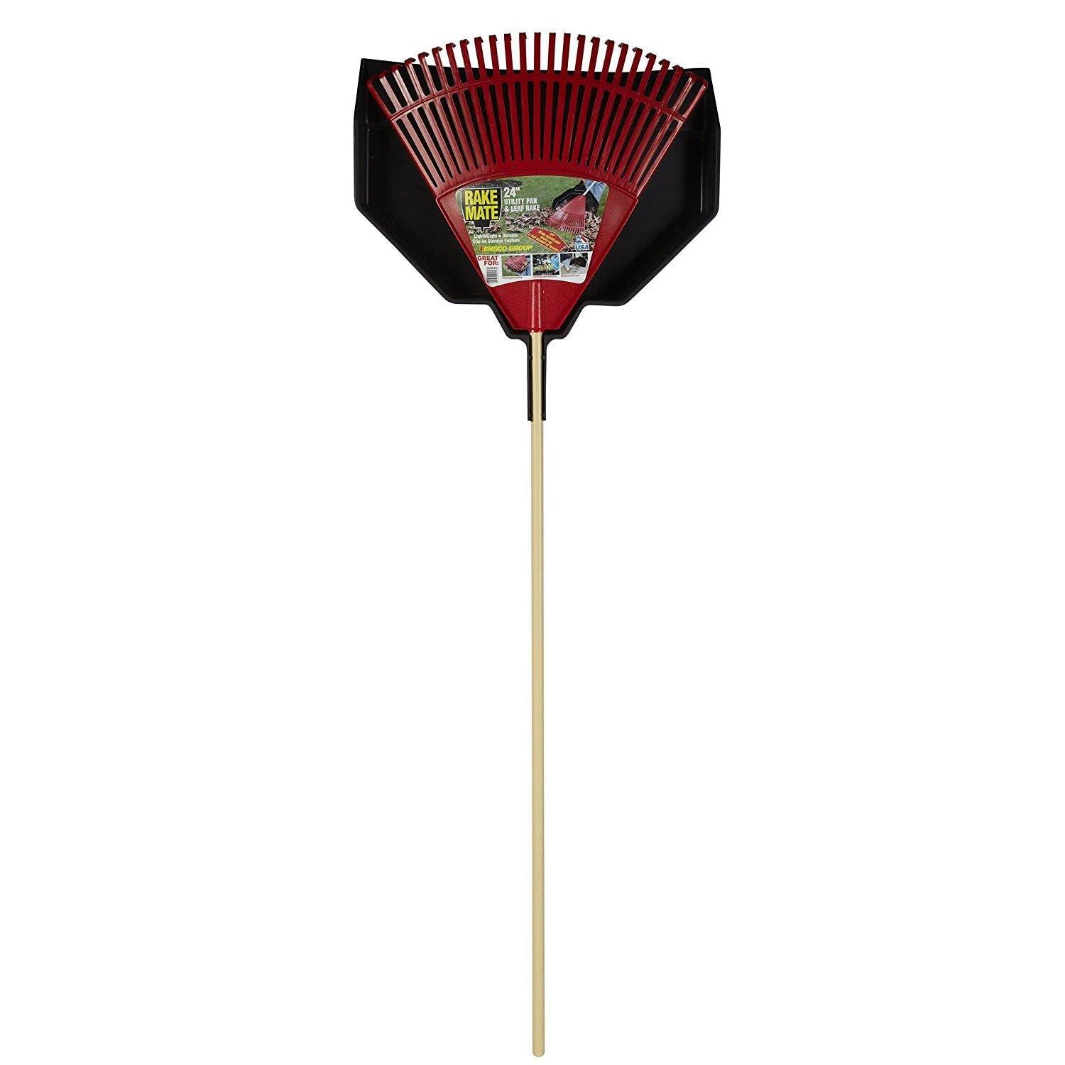 Emsco Rake Mate - Leaf Rake and Utility Pan Combo Pack 24" Resin Head ...