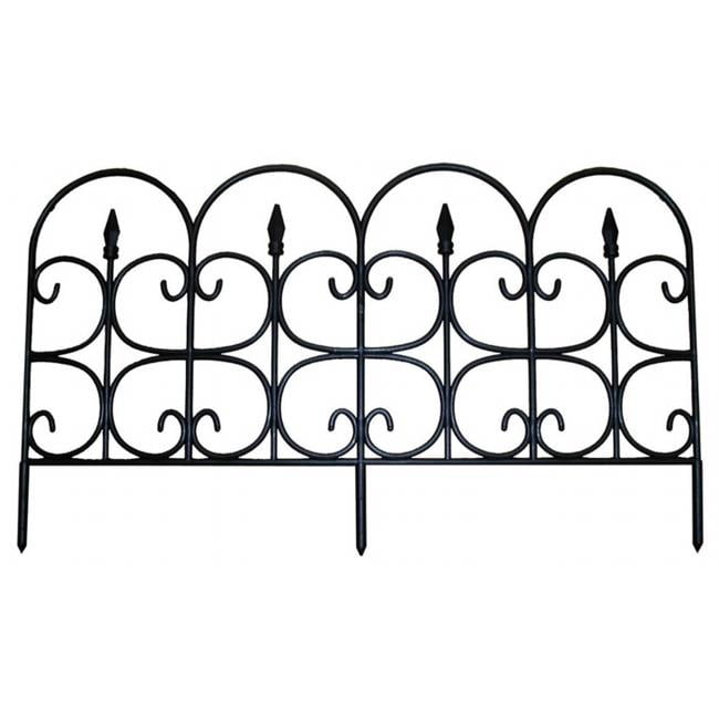 Emsco Victorian 26 ft. L X 26.5 in. H Resin Black Classic Finial Garden ...