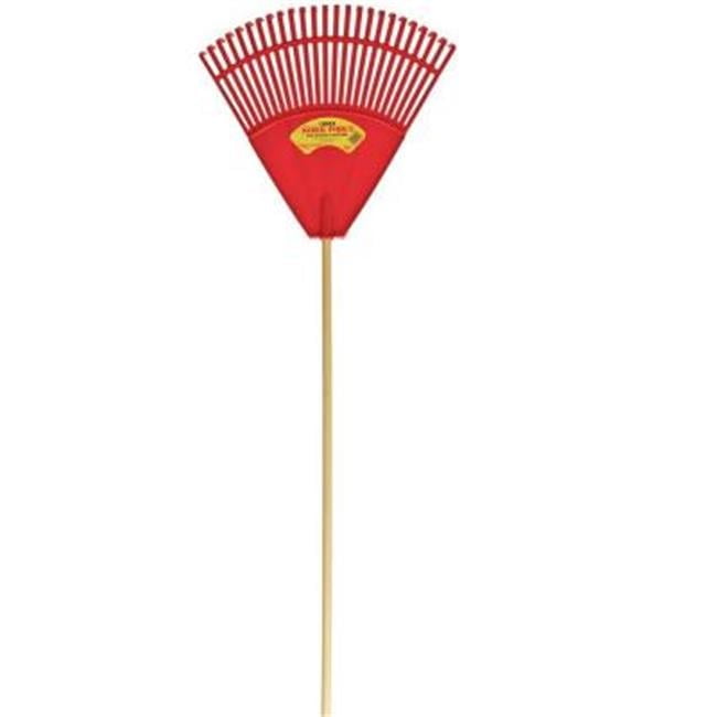 EmscoGroup 25-Tine Red Poly Leaf Rake- 24 in. - Walmart.com