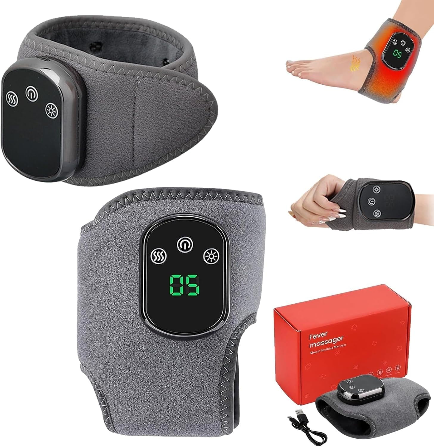 Emsence Triple Therapy Foot Massager 2026 Upgrade 3-in-1 Heated Foot ...