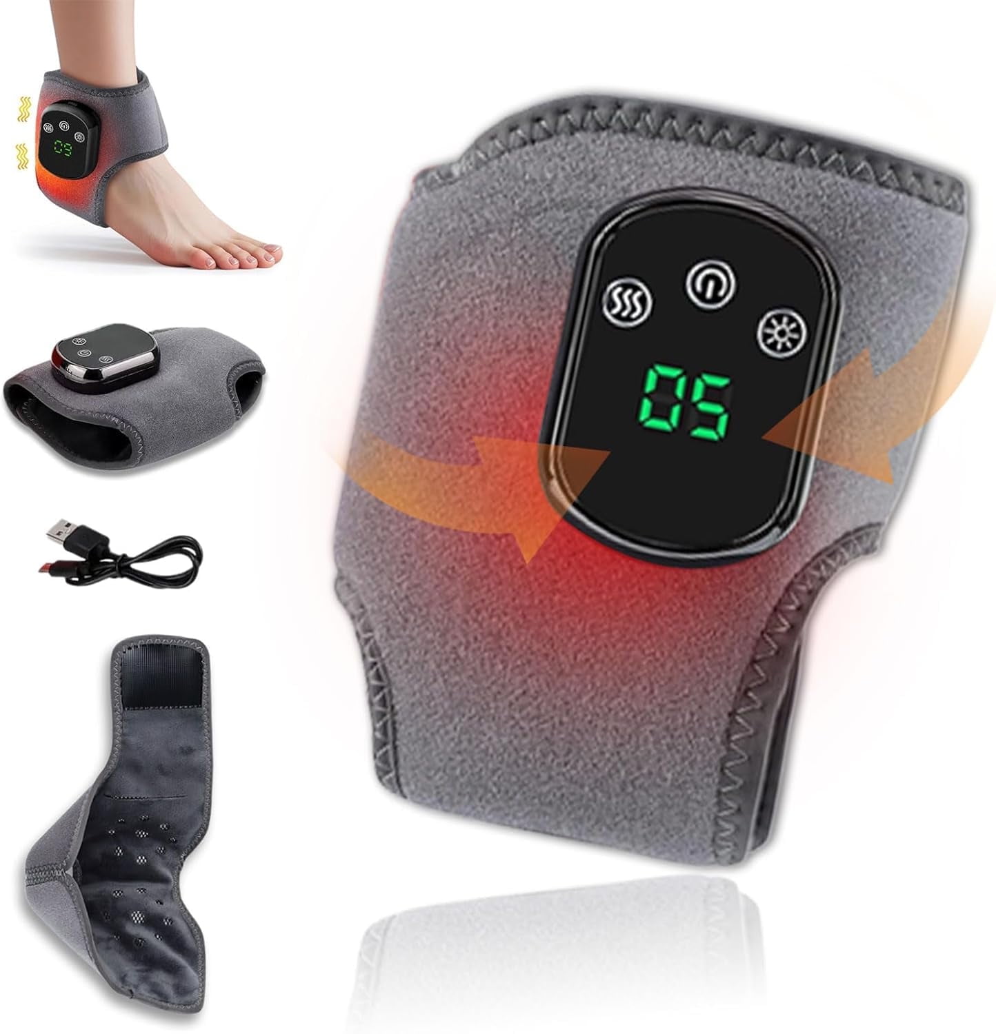 KANOHENO Foot Massager for Neuropathy,3-Speed Vibration & 5-Temperature ...