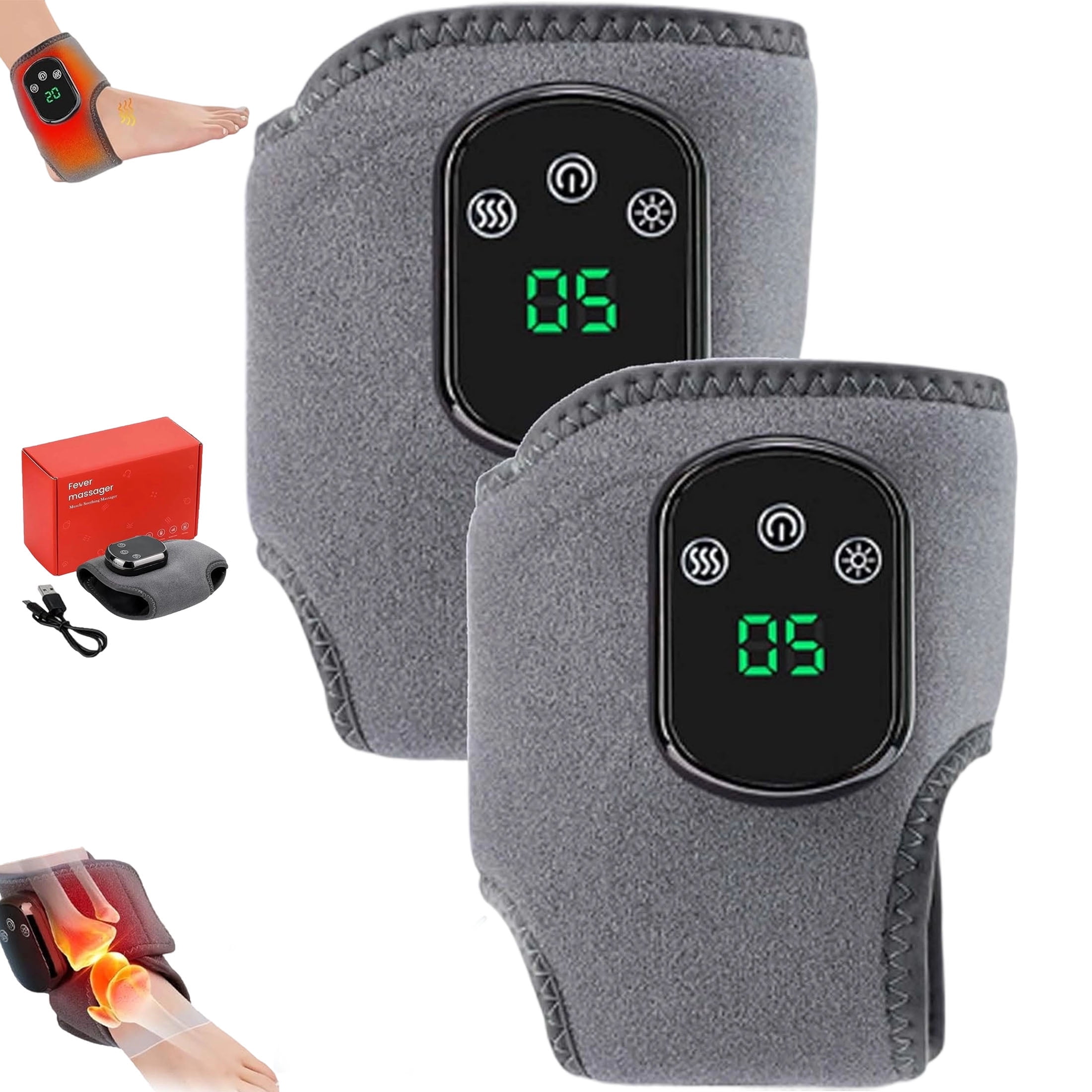 KANOHENO Emsense Foot Massager, Portable Wireless Triple Therapy Foot ...