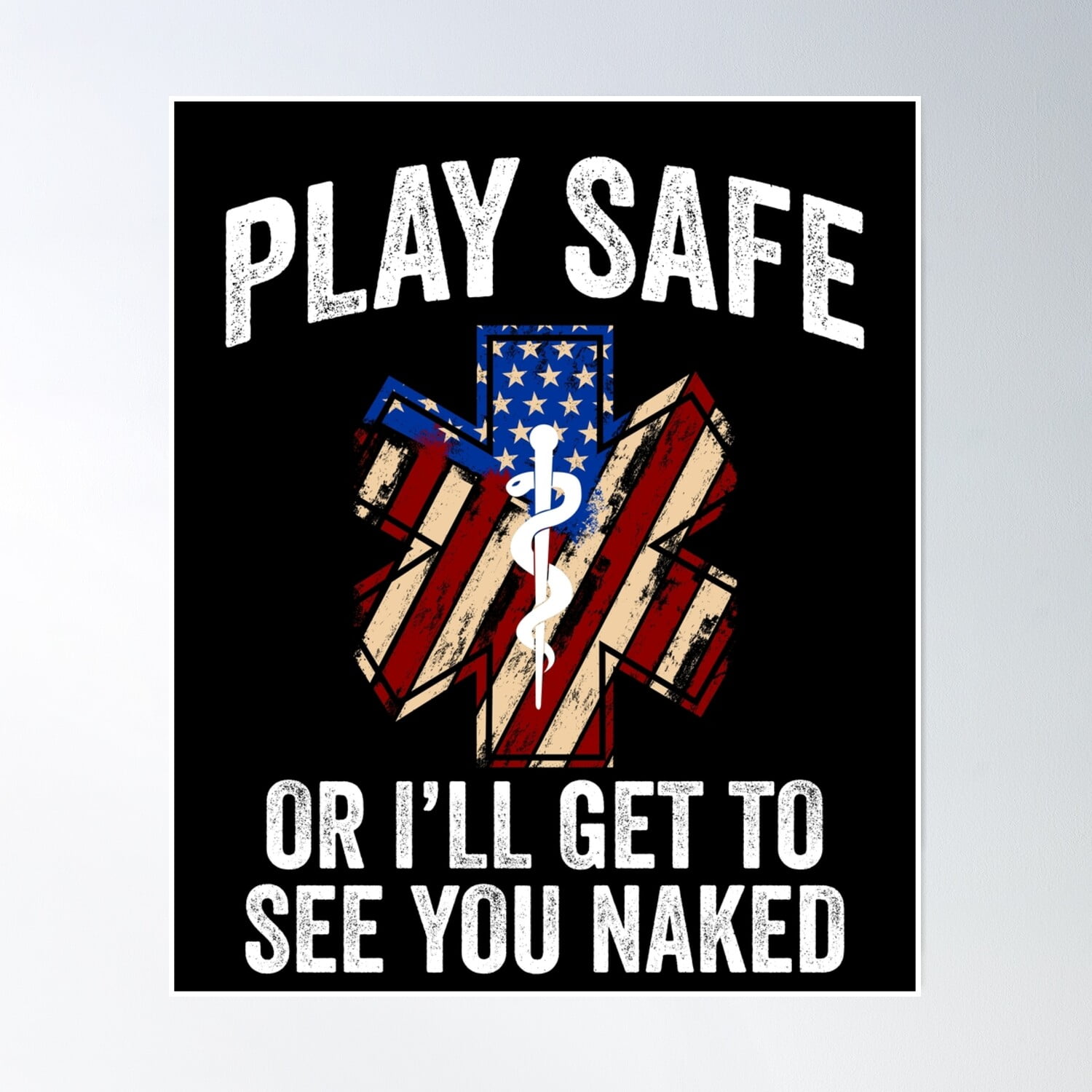 Emt Paramedic Ambulance Play Safe Gift Poster Wall Art, Modern Wall ...