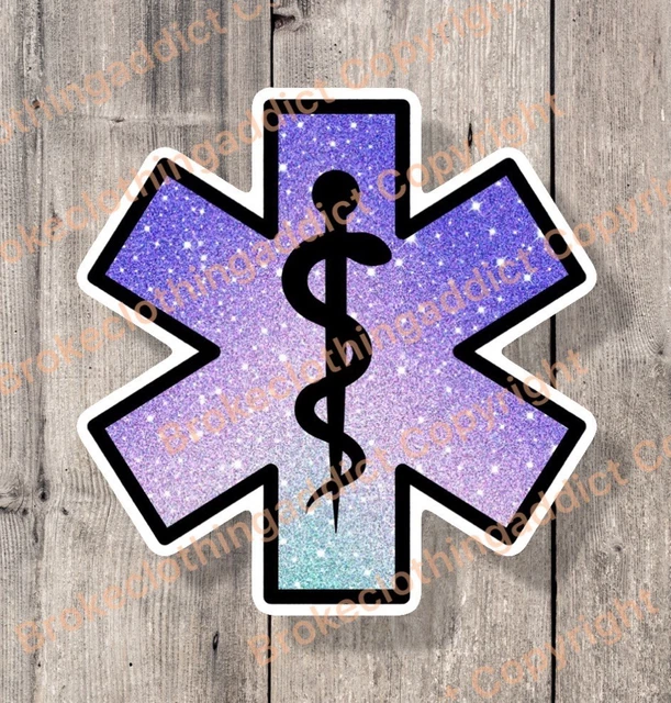 Emt Paramedic Ems Medic Galaxy Vinyl Laptop Sticker Water Bottle ...