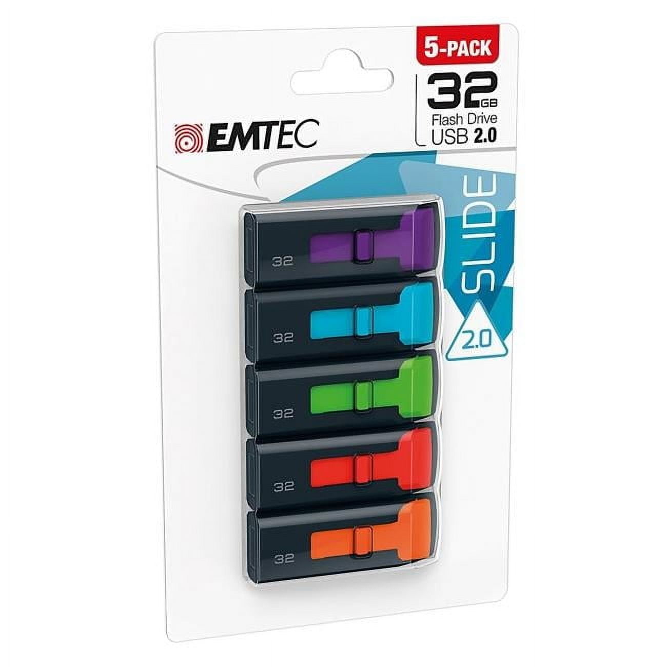Emtec ECMMD32GC452P5 Flash Drive 32 GB C450 Slide - Pack of 5 - Walmart.com