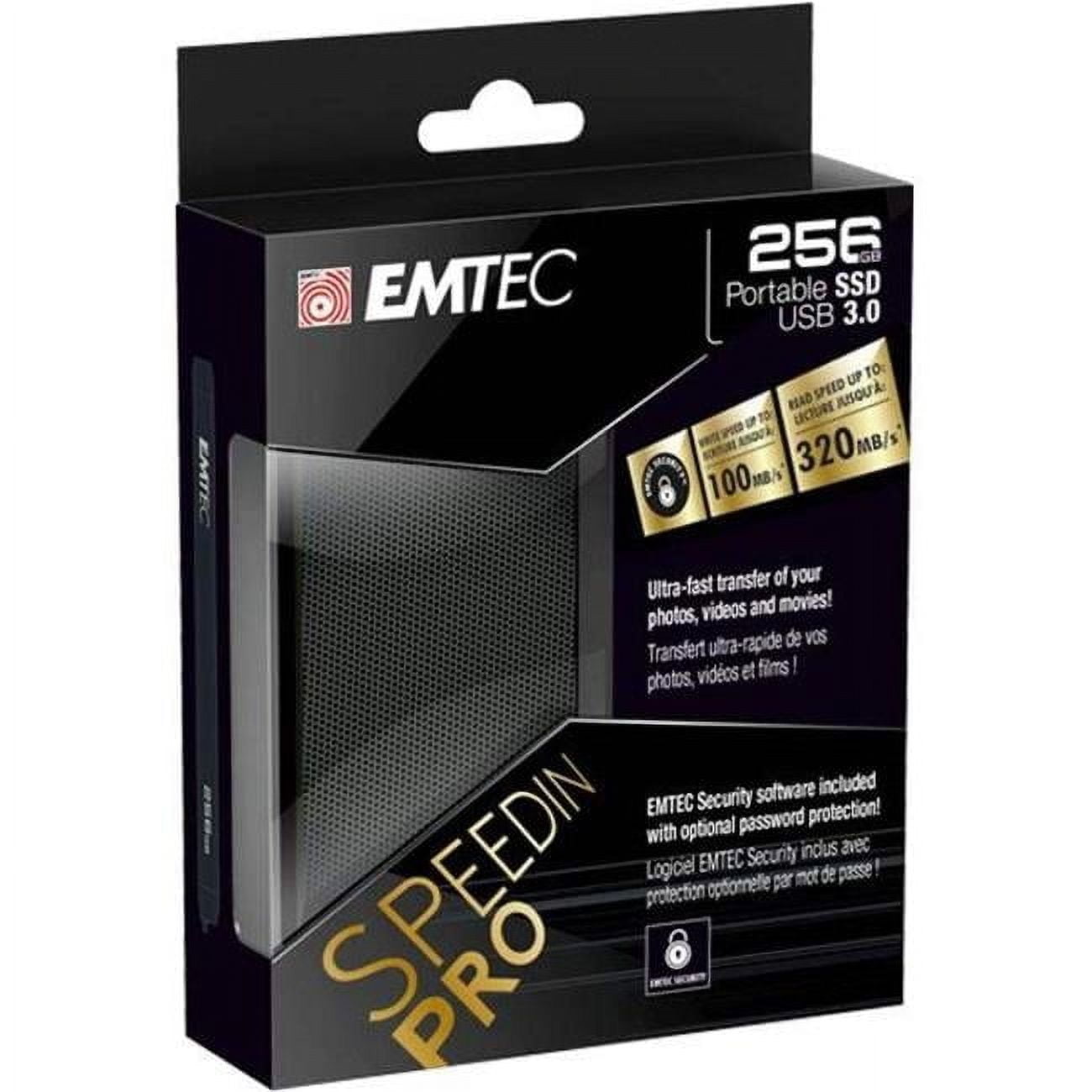 Emtec Speedin' P700 Portable External SSD, USB 3.0, 256GB,ECSSD256GX600 ...