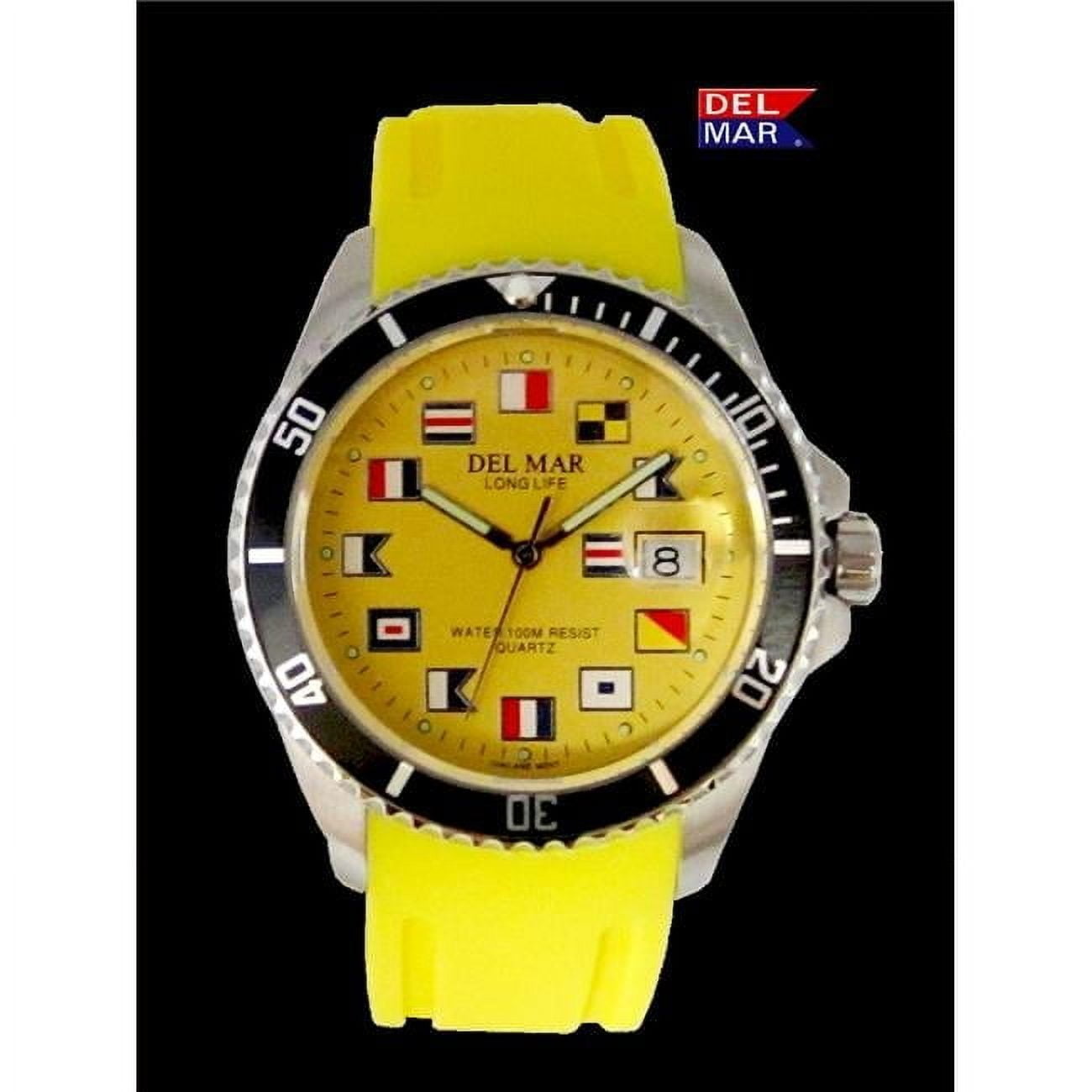 Emtech La Costa Co. 50379 Men's Sportstrap Yellow Watch Nautical Face 9 ...