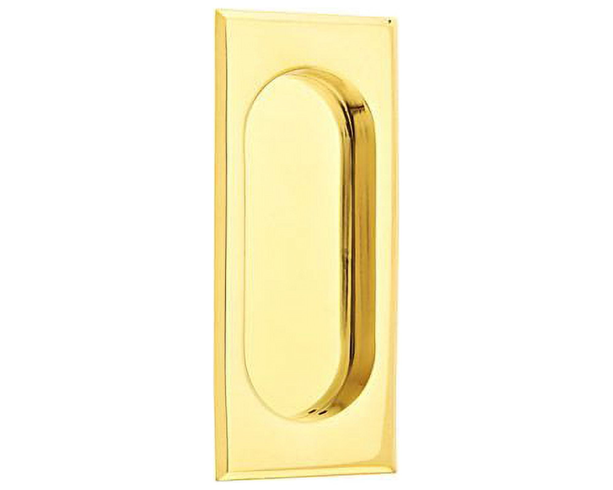 Emtek 2201 4" High Solid Brass Rectangular Flush Pull For Sliding Doors - Black - Walmart.com