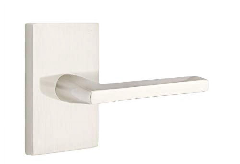 Emtek Dummy Set, Modern Rectangular Rosette, Helios Lever, Satin Nickel ...