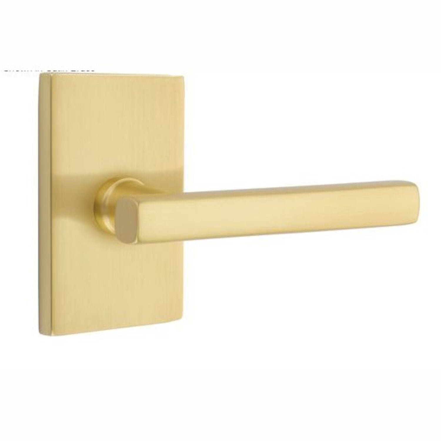 Emtek Passage Lever Set with Modern Rectangular Rosette and Freestone ...