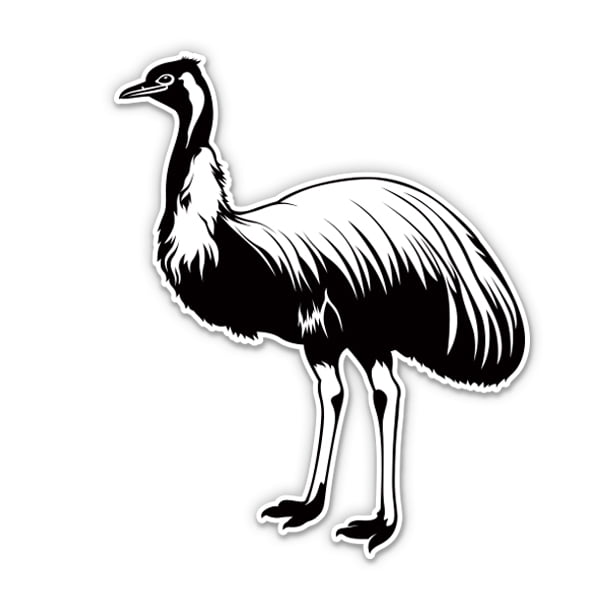 Emu - 5" Vinyl Sticker - For Car Laptop I-Pad - Waterproof Decal ...