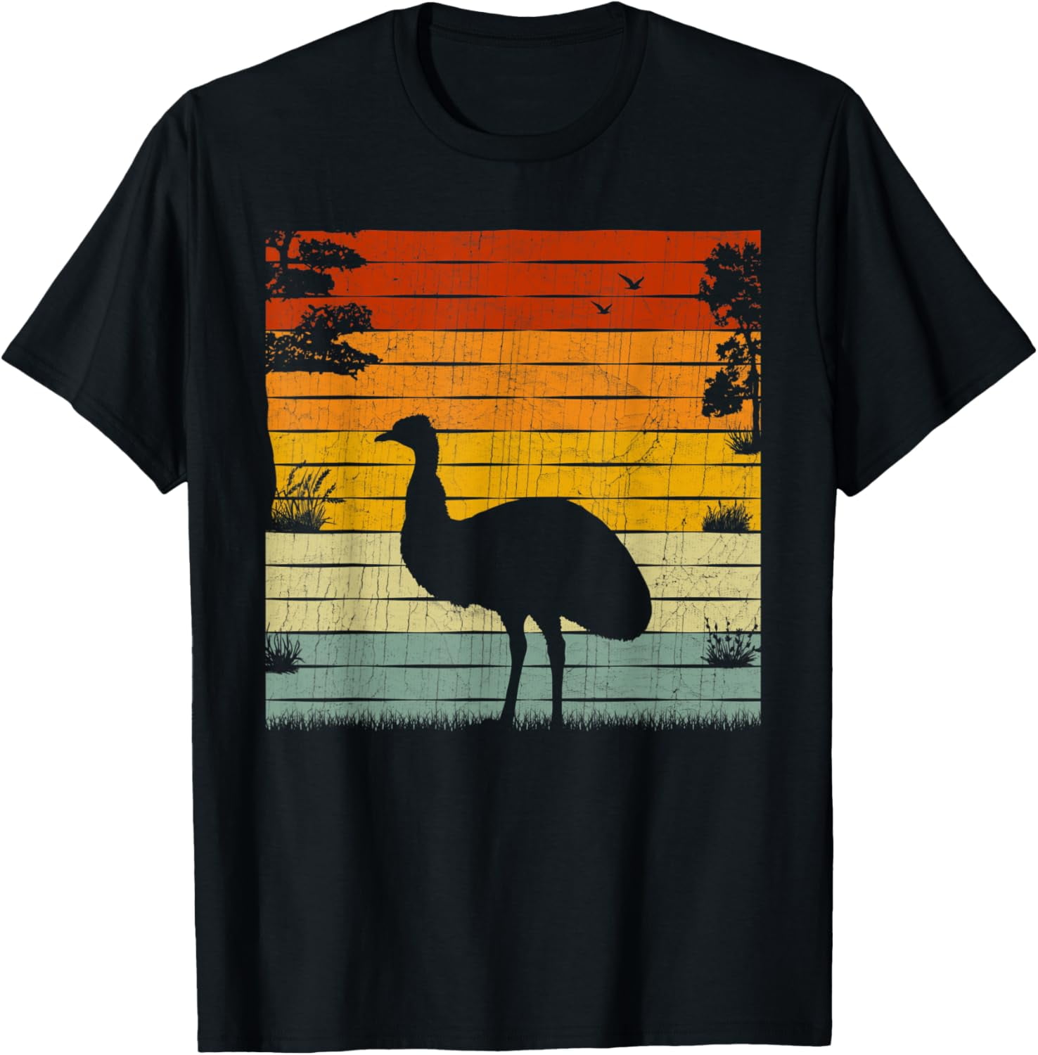 Emu Lover Men Women Retro Style Vintage Emu T-Shirt men and women can ...