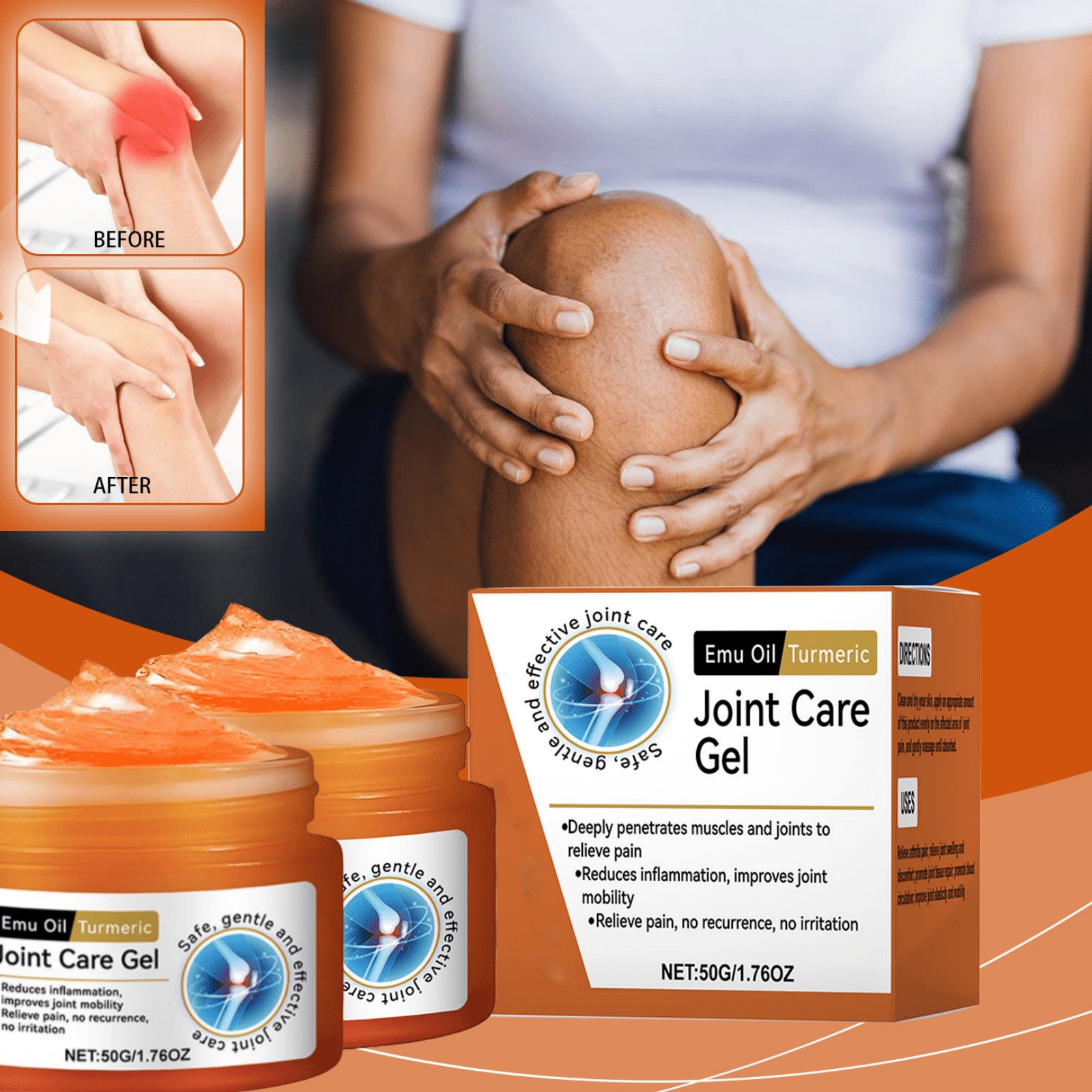 Emu Oil Turmeri-c Joint Gel, Soothes Joint Pain and Muscle Discomfort ...