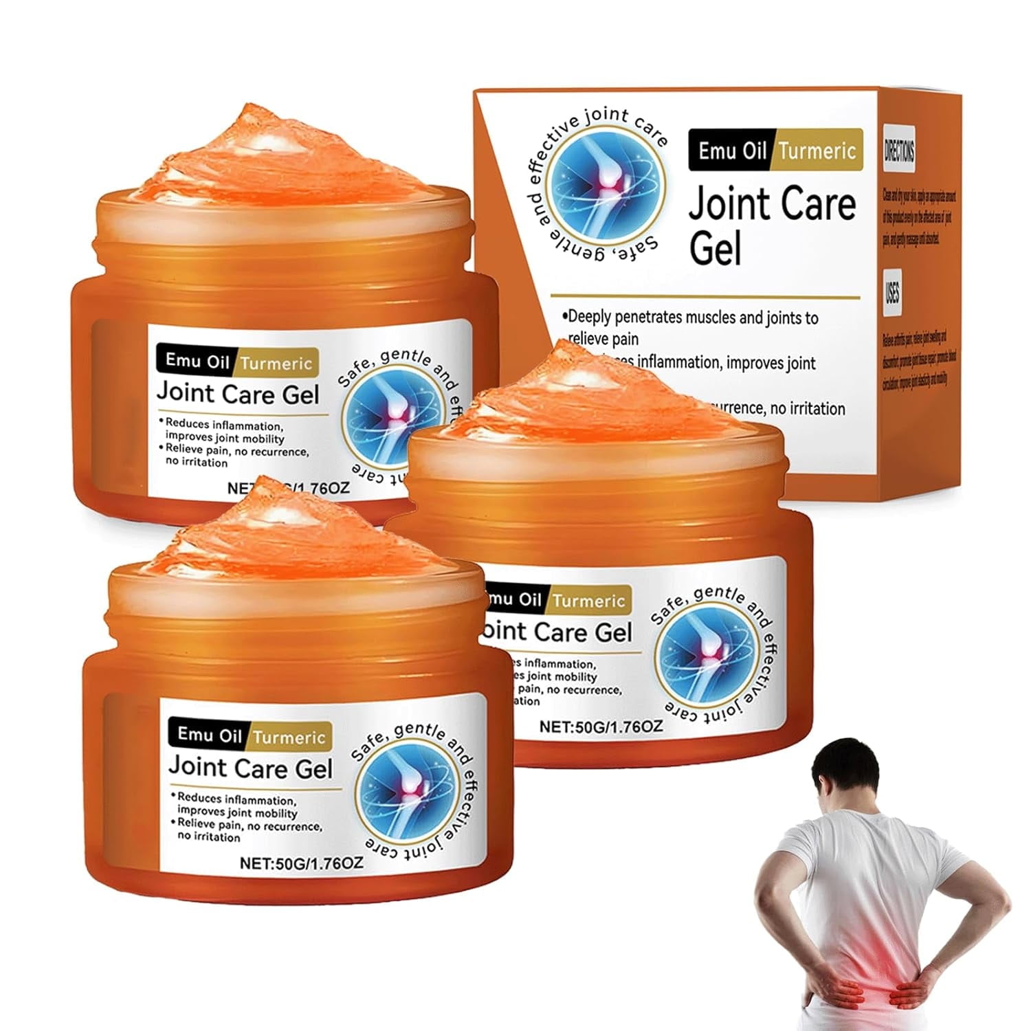 Emu Oil Turmeric Joint Therapy Gel,Joint Gel Purple Gel, Massage ...